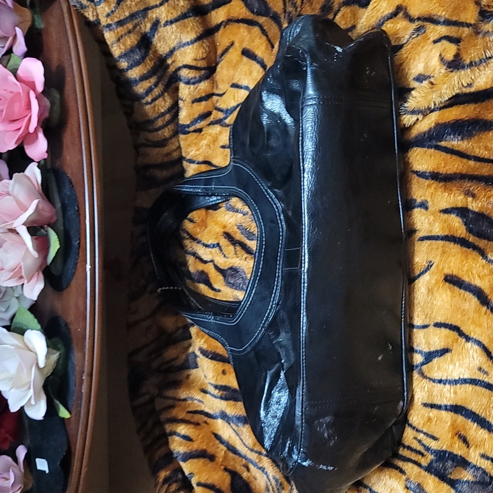 Coach Ergo Pleated Patent Leather Shoulder Bag - Gem